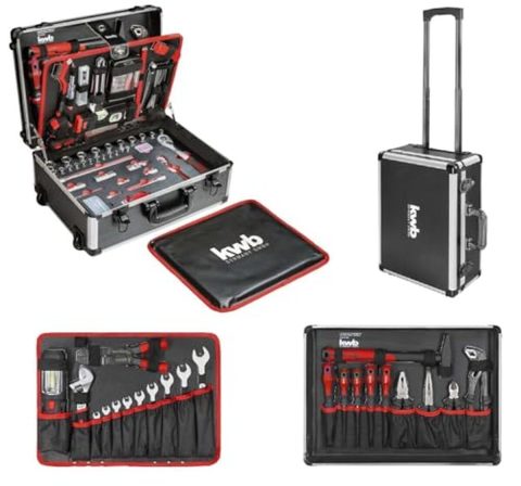 Test : valise à outils kwb, fonction trolley, 175 pièces